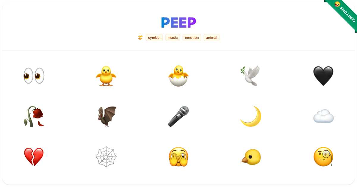Peep Emojis 👀 🐥 🐣 | Meaning, Copy & Paste