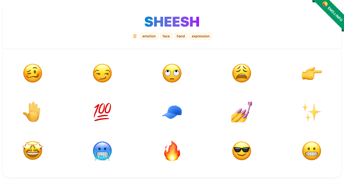 Sheesh Emojis 🥴 😏 🙄 | Meaning, Copy & Paste