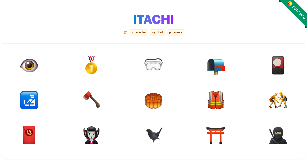 Itachi Emojis 👁️ 🥇 🥽 | Meaning, Copy & Paste