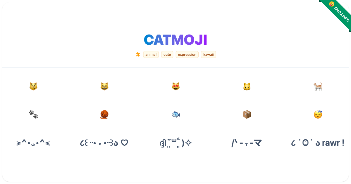 Catmoji Emojis 😼 😸 😻 | Meaning, Copy & Paste