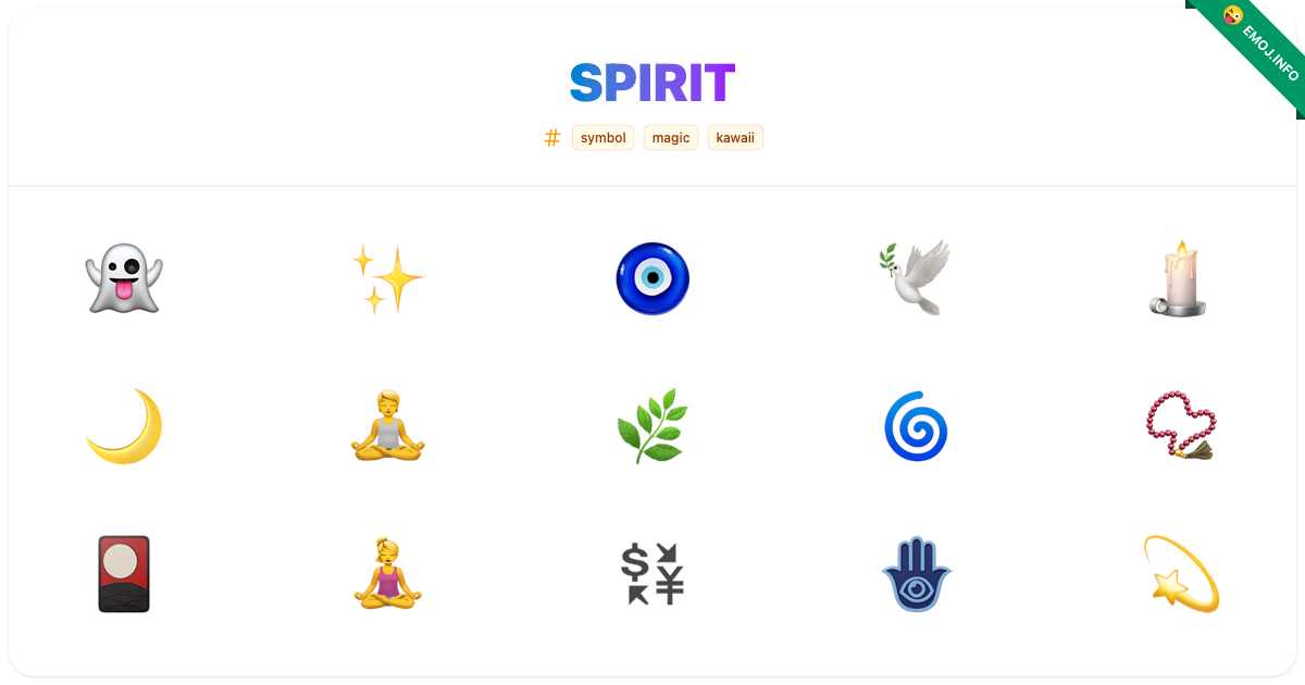 Spirit Emojis 👻 🧿 | Meaning, Copy & Paste