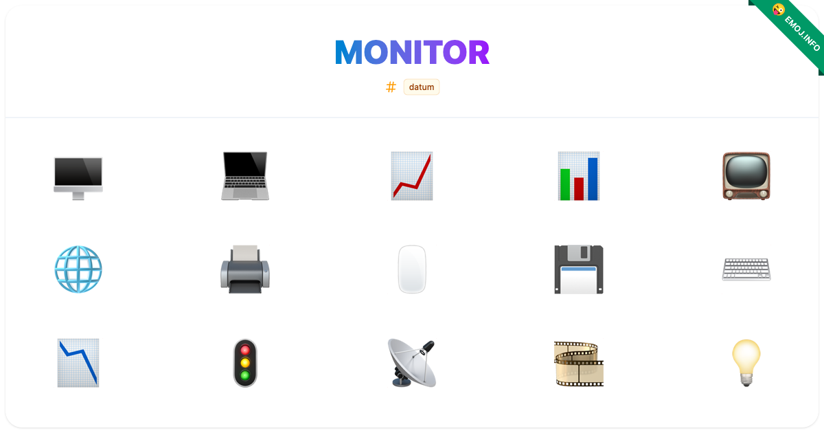 Monitor Emojis 🖥️ 💻 📈 | Meaning, Copy & Paste