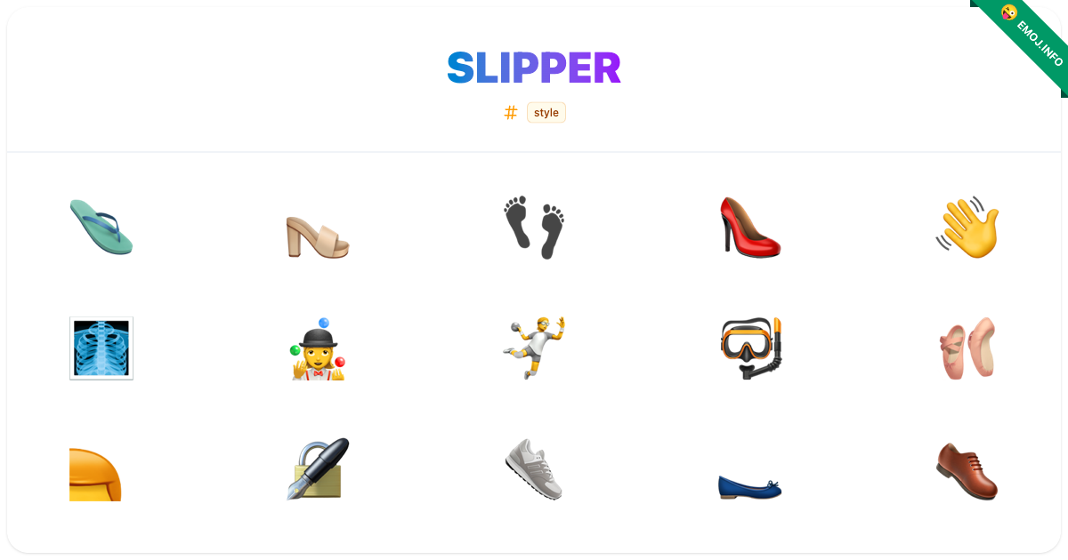 Slipper Emojis 🩴 👡 👣 | Meaning, Copy & Paste
