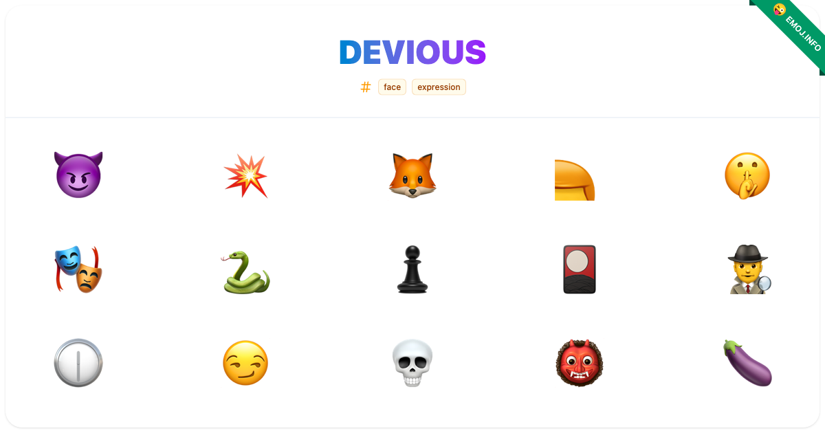 Devious Emojis 😈 💥 🦊 | Meaning, Copy & Paste