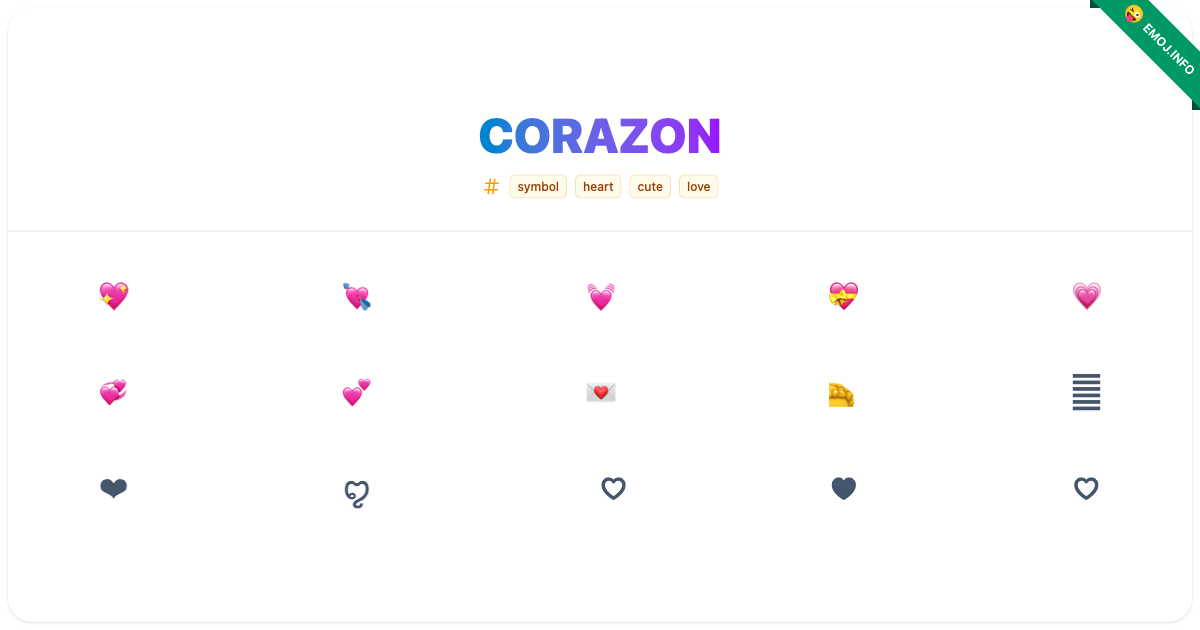 Corazon Emojis 💖 💘 💓 | Meaning, Copy & Paste