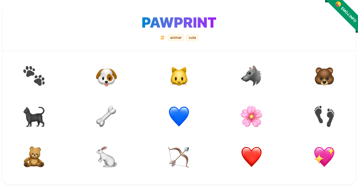 Pawprint Emojis 🐾 🐶 🐱 | Meaning, Copy & Paste