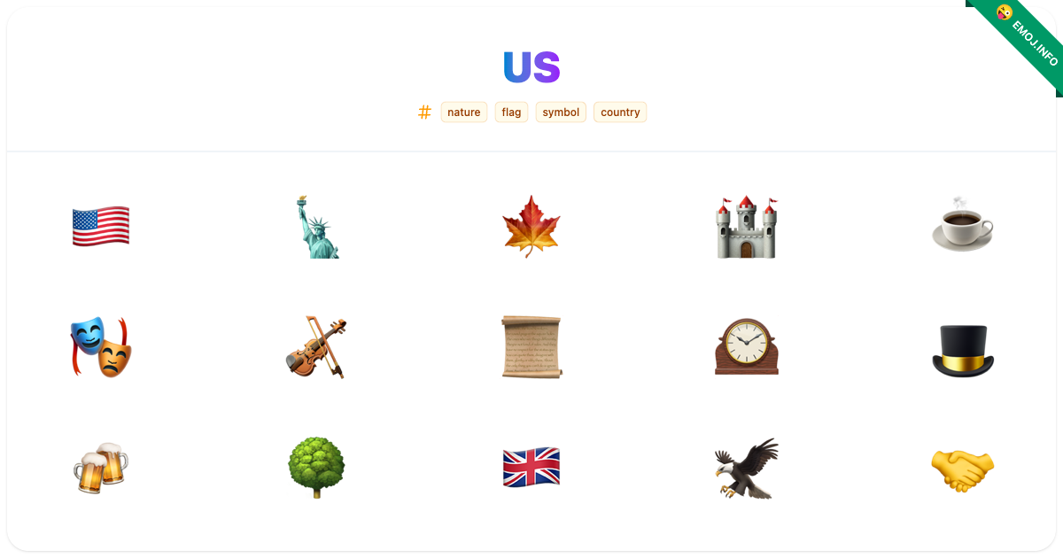 Us Emojis 🇺🇸 🗽 🍁 | Meaning, Copy & Paste