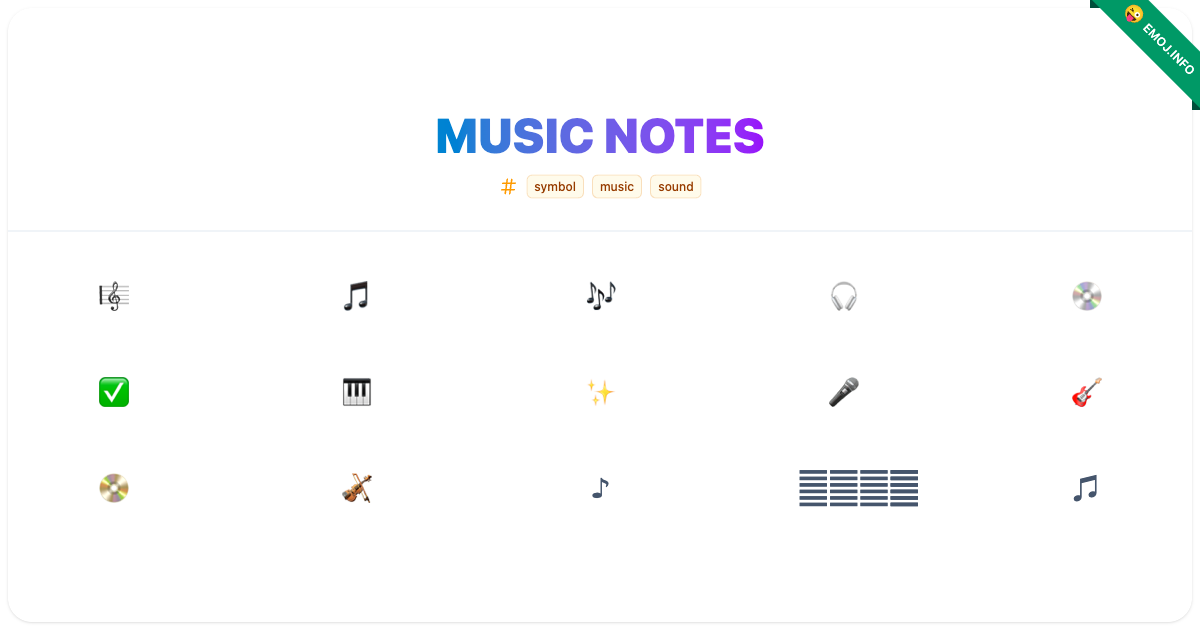 Music Notes Emojis 🎼 🎵 🎶 | Meaning, Copy & Paste