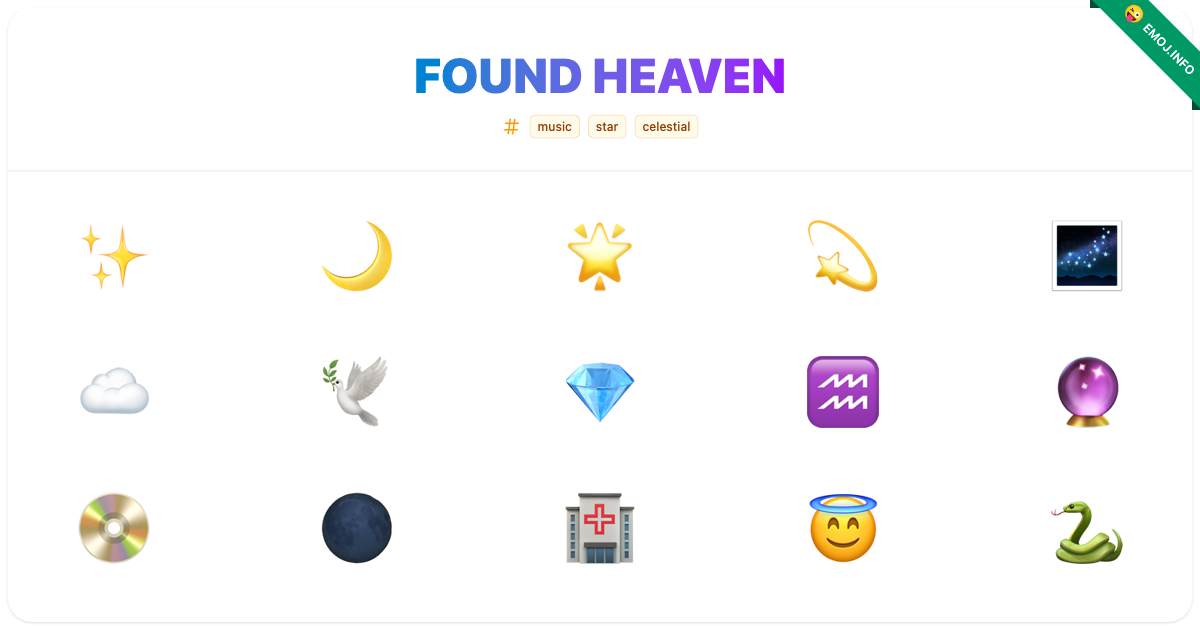 Found Heaven Emojis 🌙 🌟 | Meaning, Copy & Paste