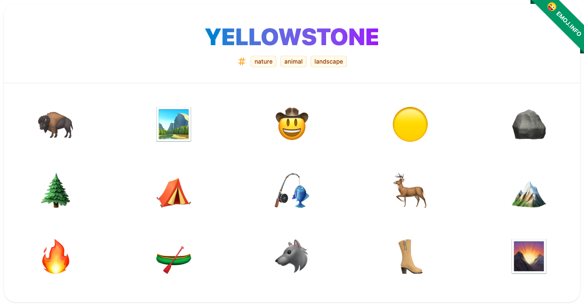 Yellowstone Emojis 🦬 🏞️ 🤠 | Meaning, Copy & Paste