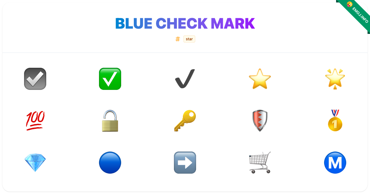 Blue Check Mark Emojis ☑️ ️ | Meaning, Copy & Paste