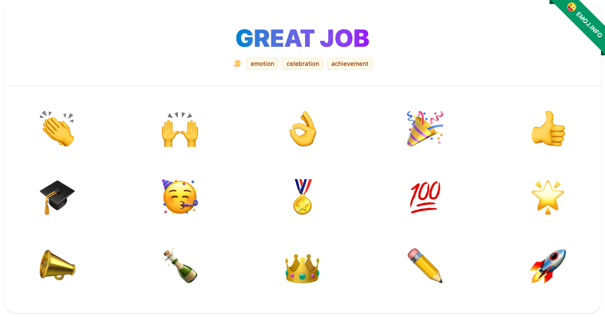 Great Job Emojis 👏 🙌 👌 | Meaning, Copy & Paste
