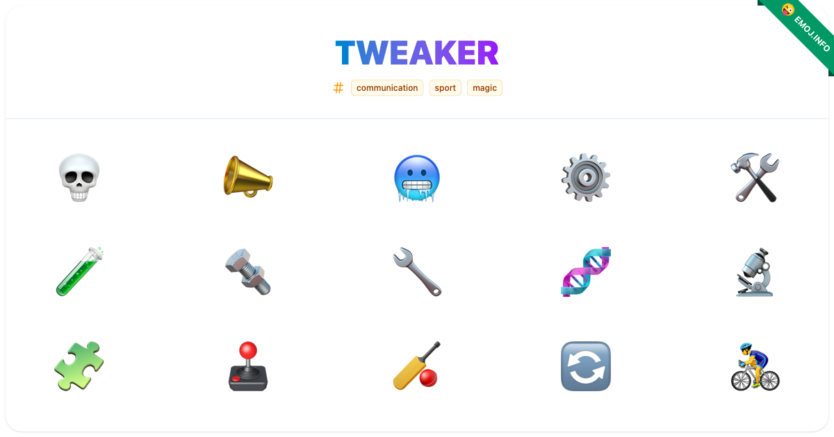 Tweaker Emojis 💀 📣 🥶 | Meaning, Copy & Paste