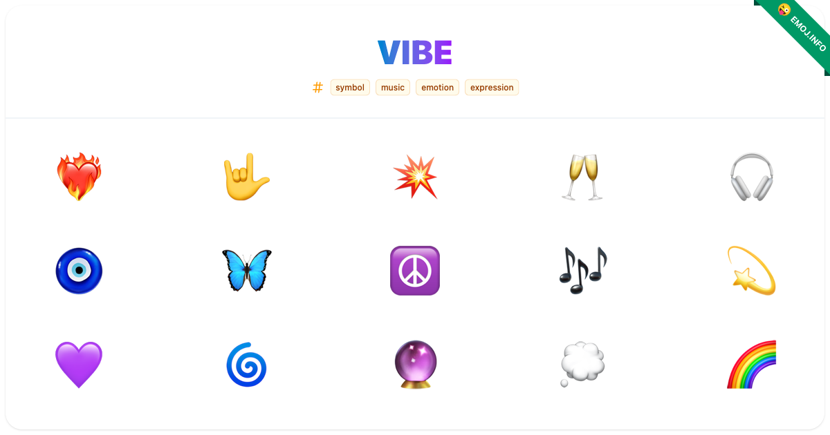 Vibe Emojis ️‍🔥 🤟 💥 | Meaning, Copy & Paste