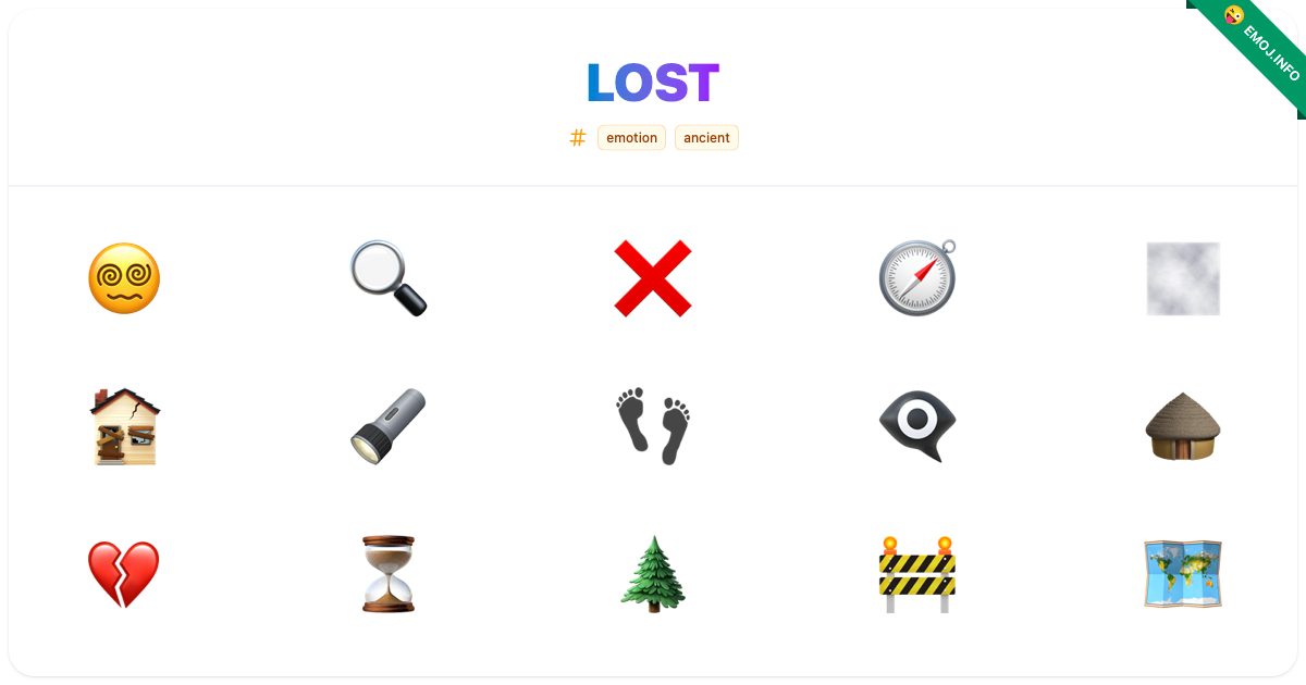 Lost Emojis 😵‍💫 🔍 | Meaning, Copy & Paste