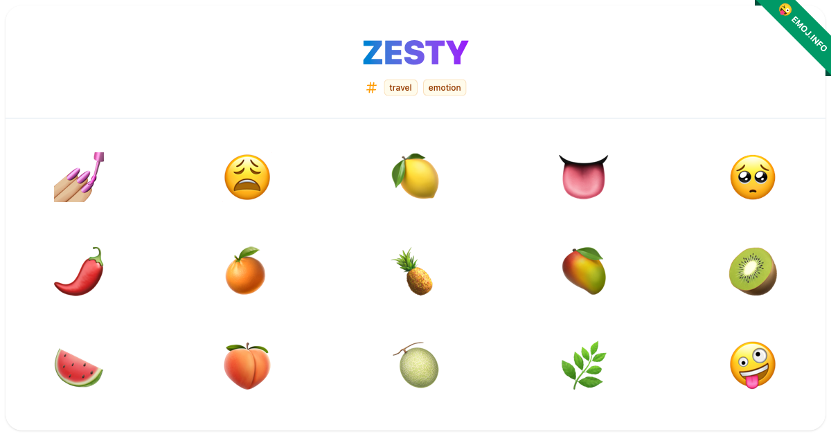 Zesty Emojis 💅🏼 😩 🍋 | Meaning, Copy & Paste
