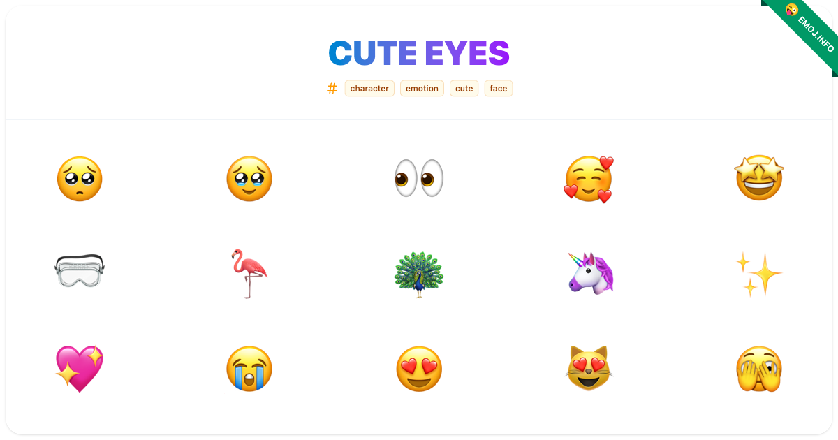 Cute Eyes Emojis 🥺 🥹 👀 | Meaning, Copy & Paste
