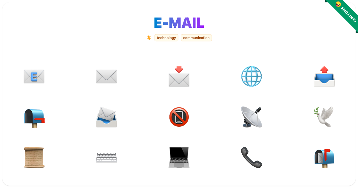 E-Mail Emojis 📧 ️ 📩 | Meaning, Copy & Paste