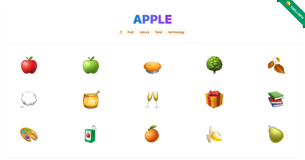 Apple Emojis 🍎 🍏 🥧 | Meaning, Copy & Paste