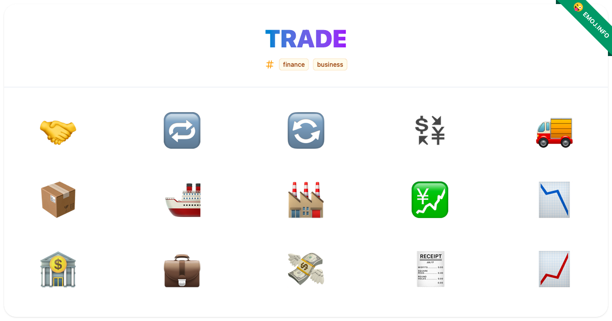 Trade Emojis 🤝 🔁 🔄 | Meaning, Copy & Paste