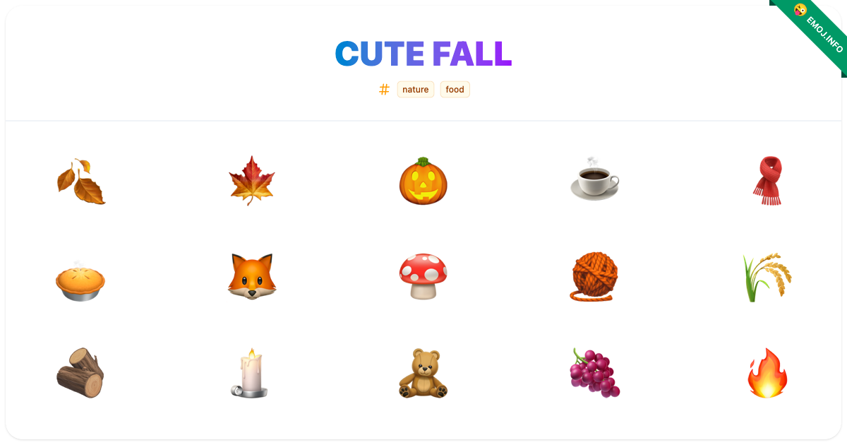 Cute Fall Emojis 🍂 🍁 🎃 | Meaning, Copy & Paste