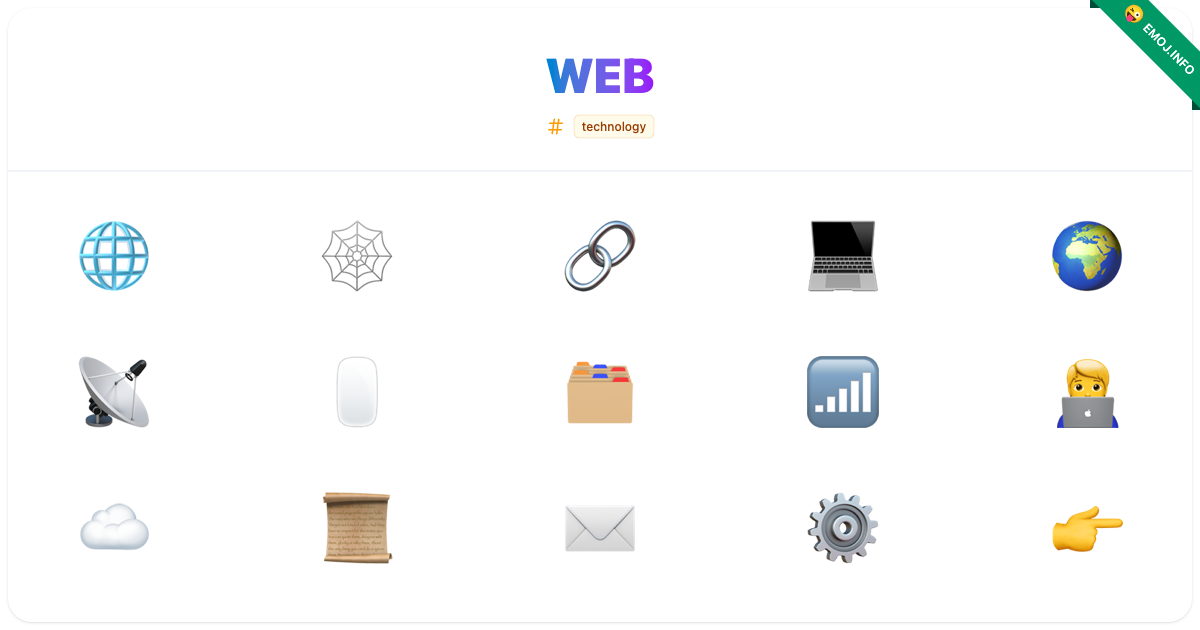 Web Emojis 🌐 🕸️ 🔗 | Meaning, Copy & Paste