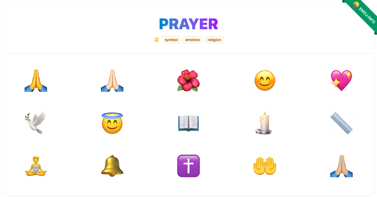 Prayer Emojis 🙏 🙏🏻 🌺 | Meaning, Copy & Paste