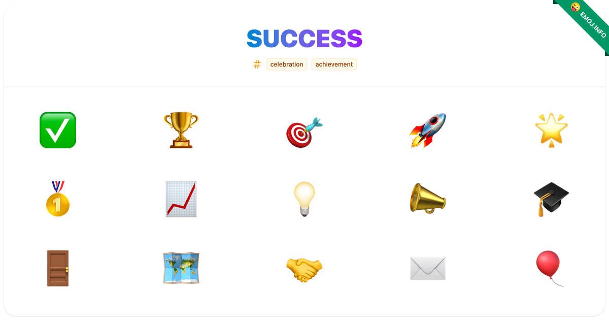Success Emojis 🏆 🎯 | Meaning, Copy & Paste