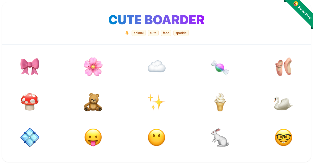 Cute Boarder Emojis 🎀 🌸 ☁️ | Meaning, Copy & Paste