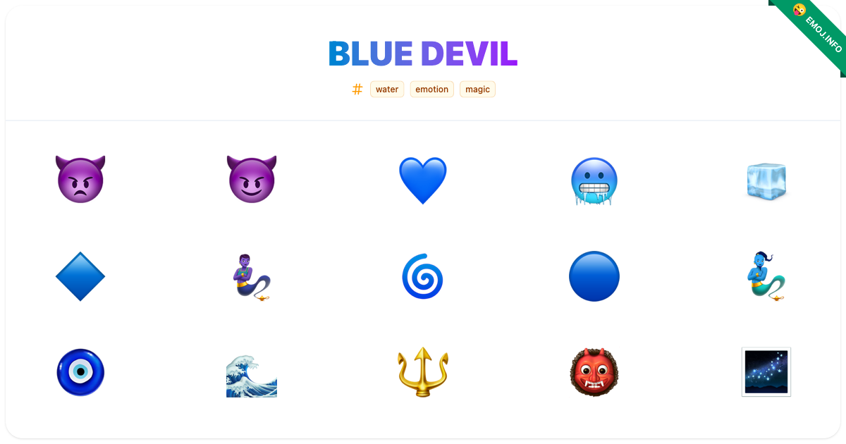 Blue Devil Emojis 👿 😈 💙 | Meaning, Copy & Paste
