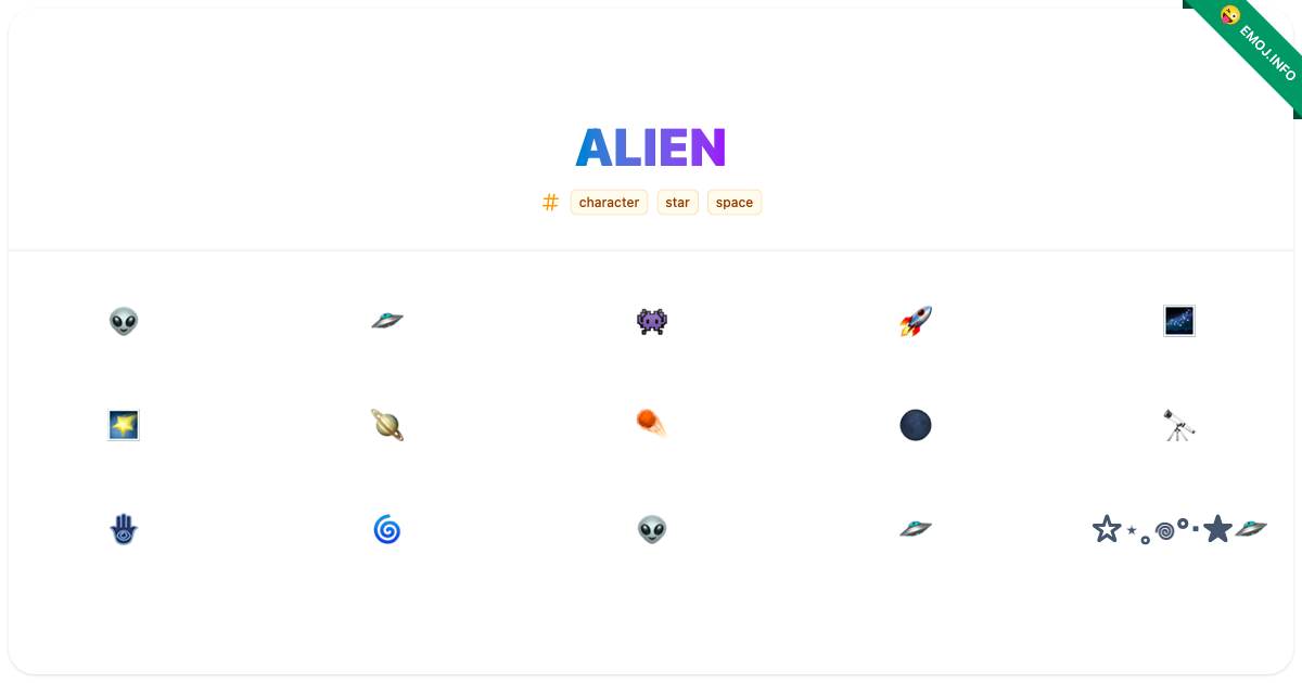 Alien Emojis 👽 🛸 👾 | Meaning, Copy & Paste