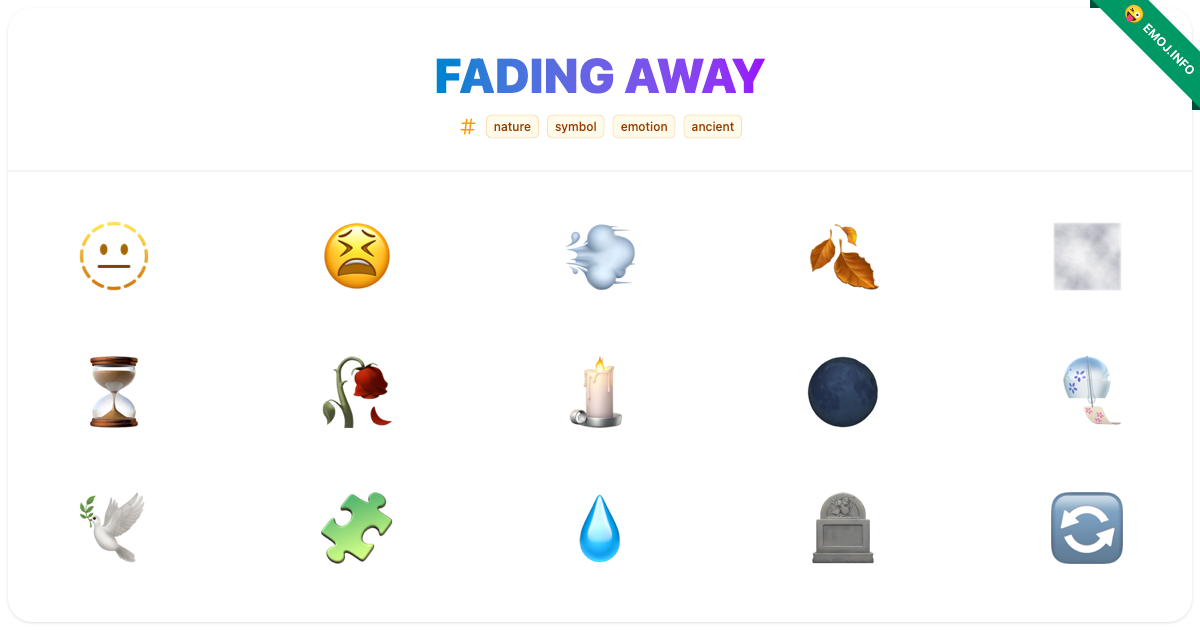 Fading Away Emojis 🫥 😫 💨 | Meaning, Copy & Paste