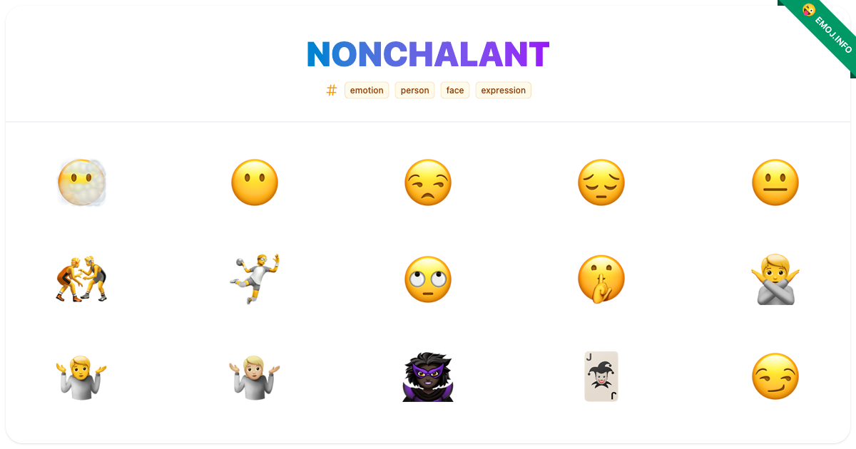 Nonchalant Emojis 😶‍🌫️ 😶 😒 | Meaning, Copy & Paste