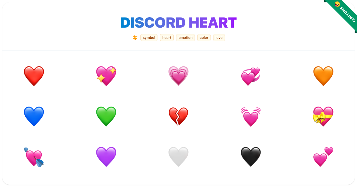 Discord Heart Emojis ️ 💖 💗 | Meaning, Copy & Paste