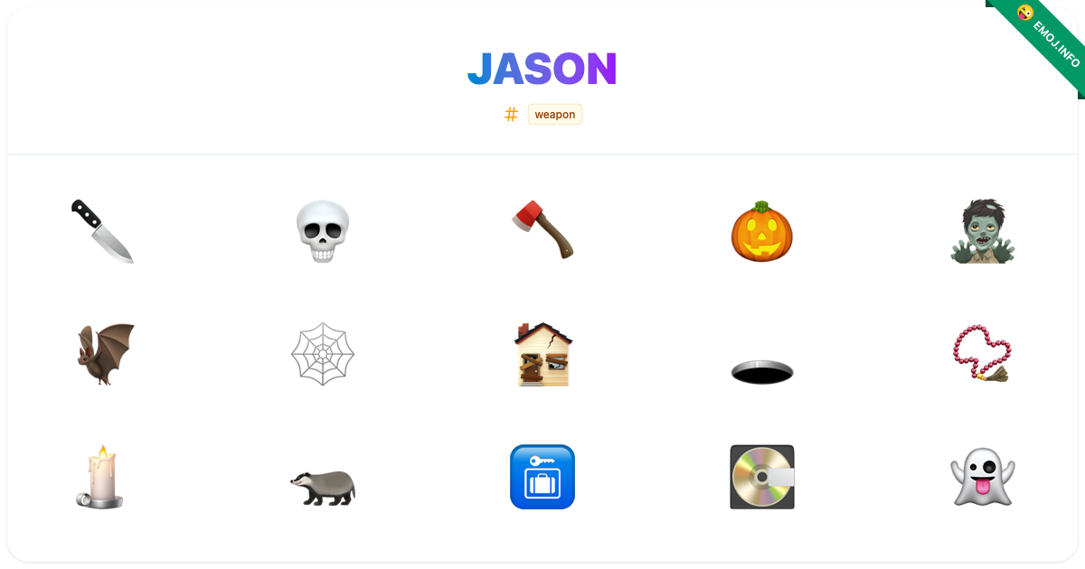 Jason Emojis 🔪 💀 🪓 | Meaning, Copy & Paste