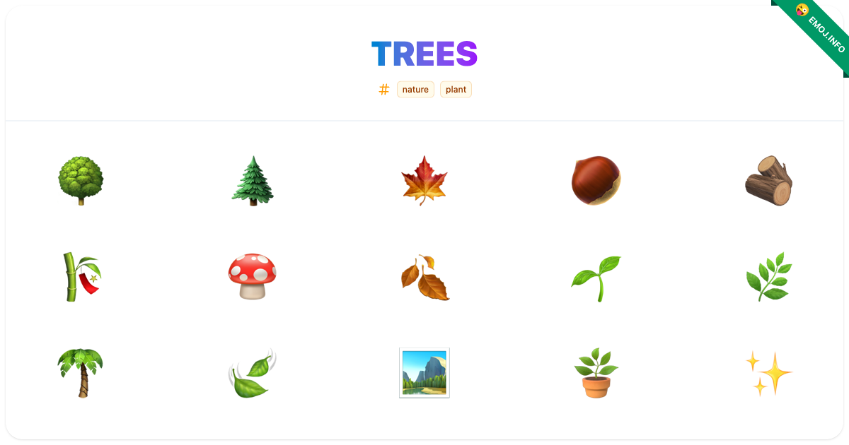 Trees Emojis 🌳 🌲 🍁 | Meaning, Copy & Paste