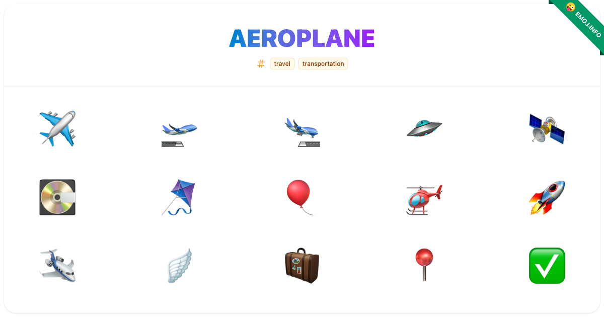 Aeroplane Emojis ️ 🛫 🛬 | Meaning, Copy & Paste