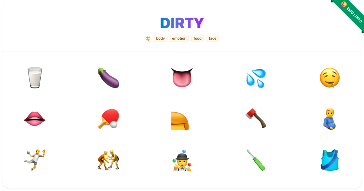 Dirty Emojis 🥛 🍆 👅 | Meaning, Copy & Paste