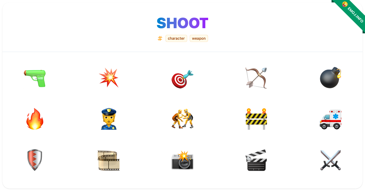 Shoot Emojis 🔫 💥 🎯 | Meaning, Copy & Paste
