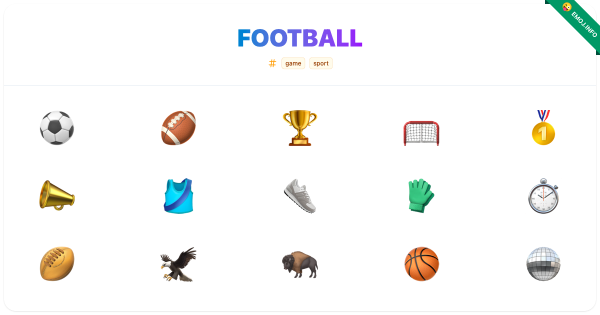 Football Emojis ⚽ 🏈 🏆 | Meaning, Copy & Paste