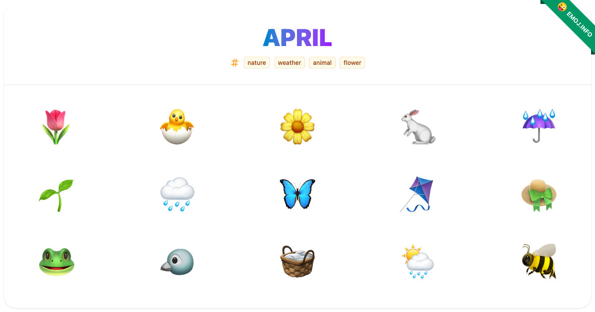April Emojis 🌷 🐣 🌼 | Meaning, Copy & Paste