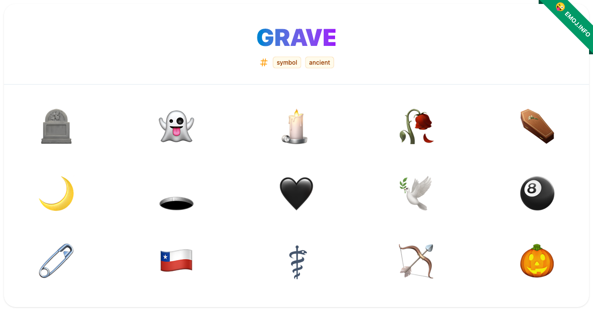 Grave Emojis 🪦 👻 🕯️ | Meaning, Copy & Paste