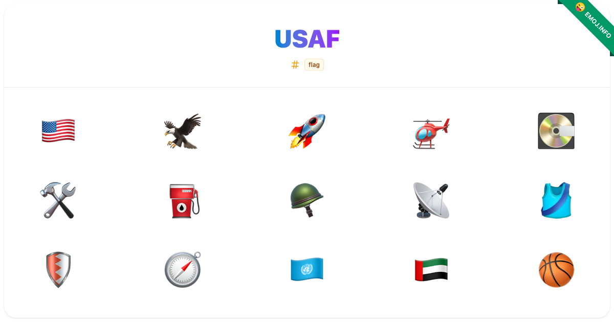 Usaf Emojis 🇺🇸 🦅 🚀 | Meaning, Copy & Paste