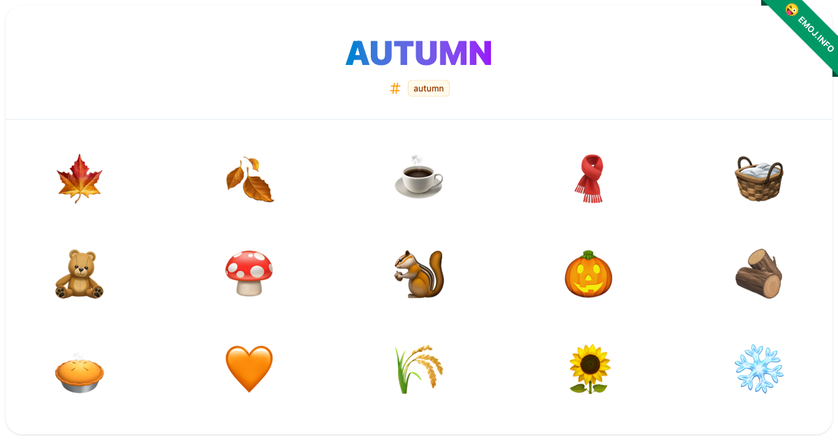 Autumn Emojis 🍁 🍂 ☕ | Meaning, Copy & Paste