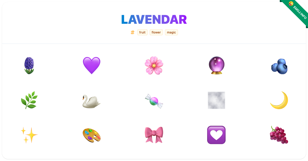 Lavendar Emojis 🪻 💜 🌸 | Meaning, Copy & Paste
