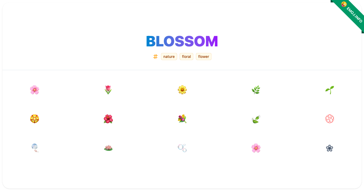 Blossom Emojis 🌸 🌷 🌼 | Meaning, Copy & Paste