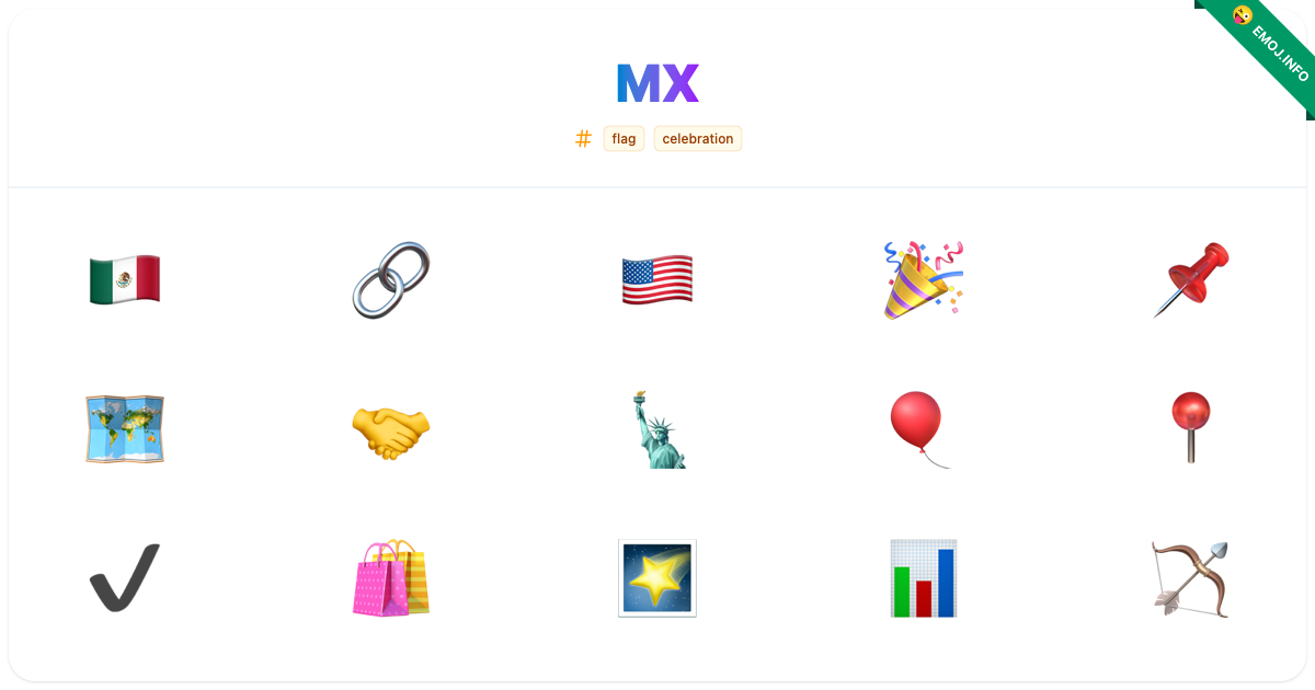 Mx Emojis 🇲🇽 🔗 🇺🇸 | Meaning, Copy & Paste