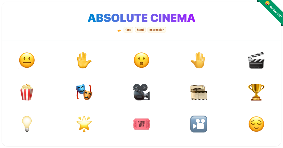 Absolute Cinema Emojis 😐 😮 | Meaning, Copy & Paste