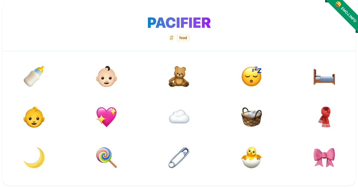 Pacifier Emojis 🍼 👶🏻 🧸 | Meaning, Copy & Paste