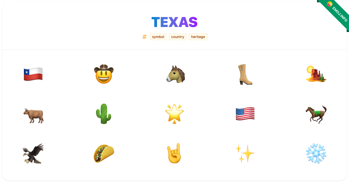 Texas Emojis 🇨🇱 🤠 🐴 | Meaning, Copy & Paste